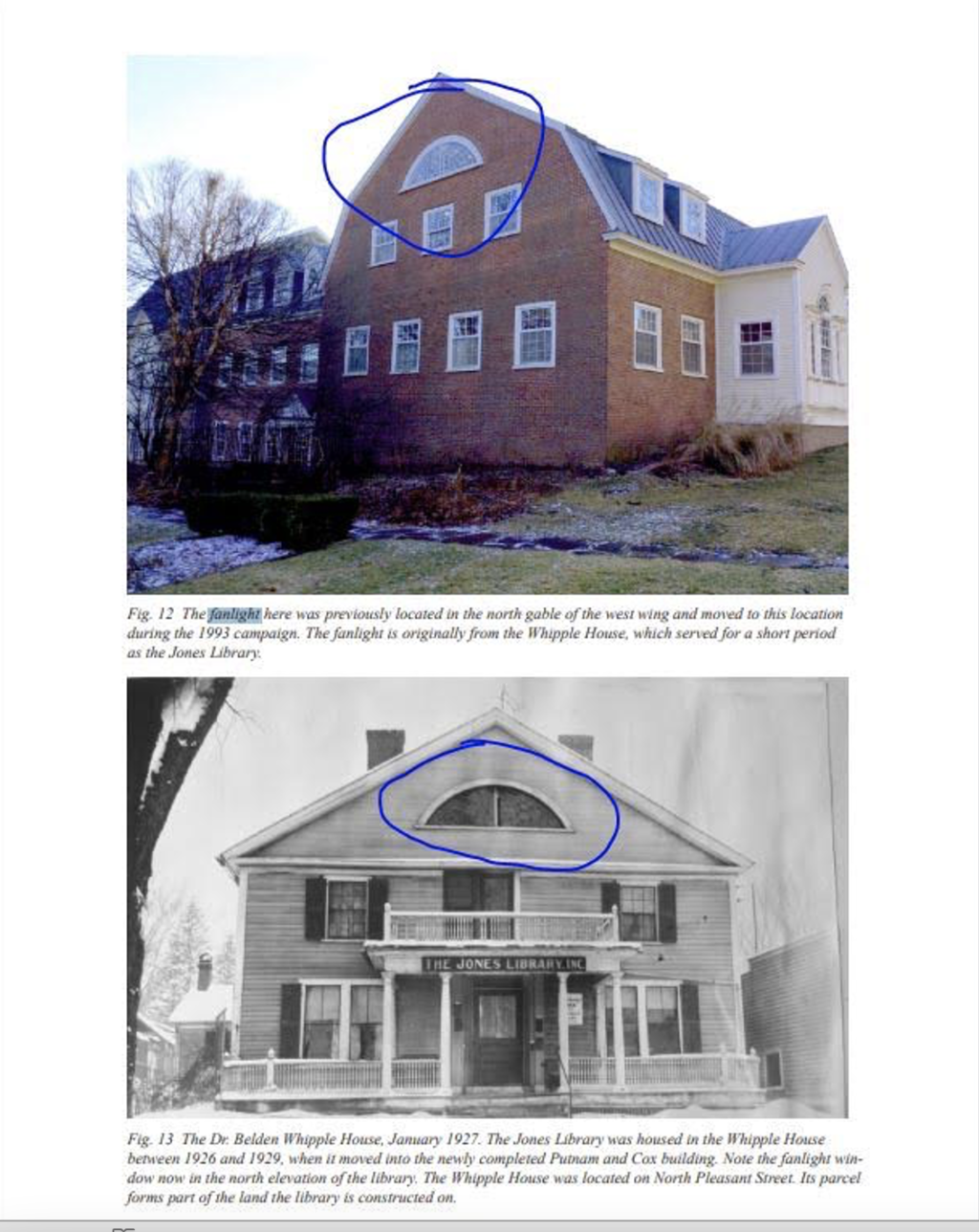 The Jones Library, The Old Whipple House Window, And Our Central Fire ...
