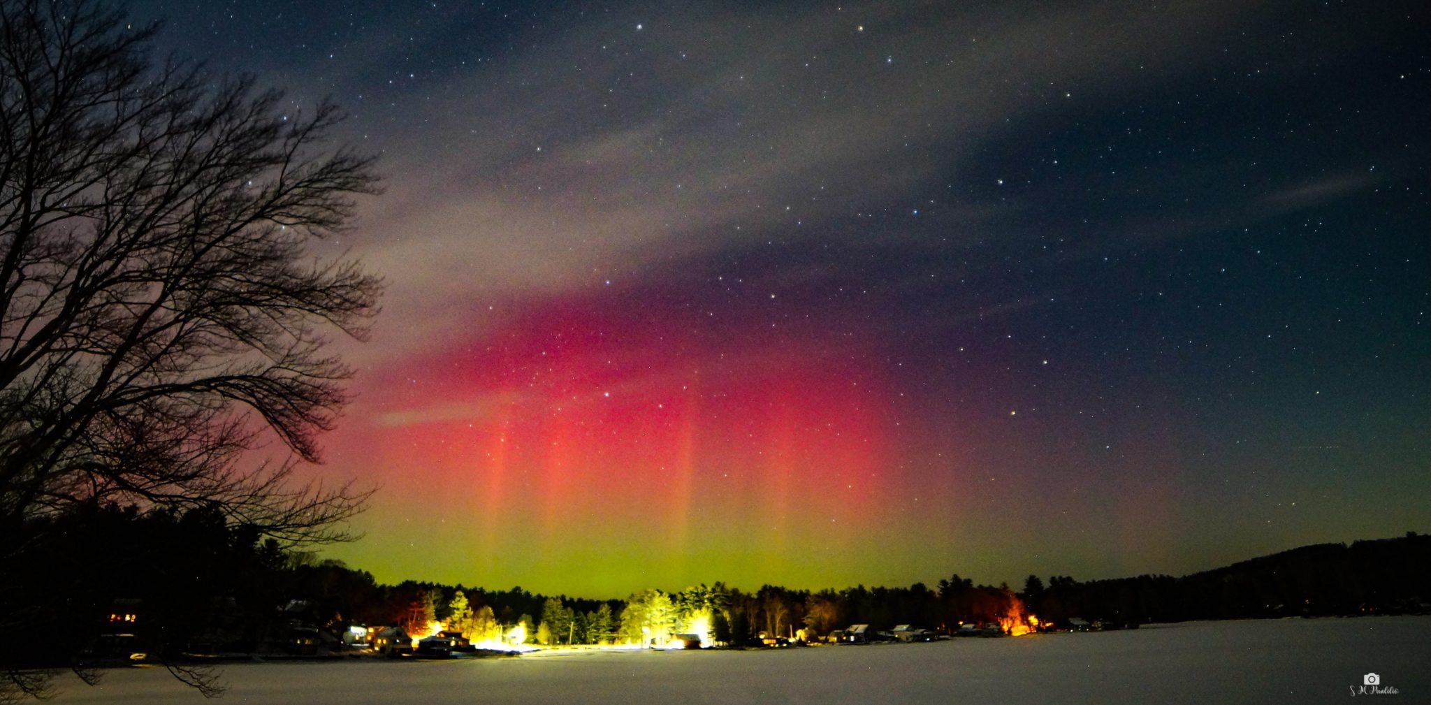 Northern Lights Viewed Across New England And Over Lake Wyola Last ...