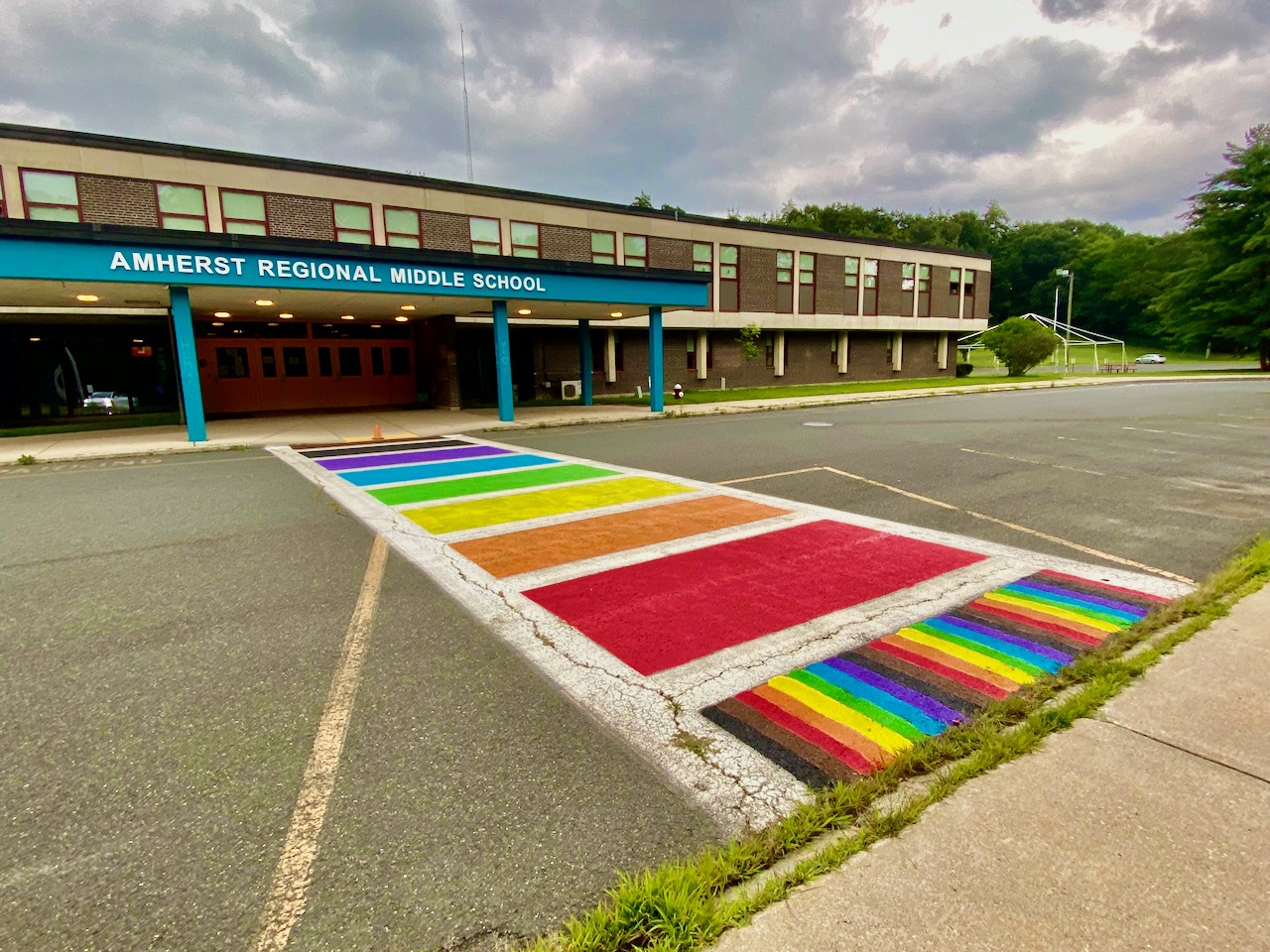 Photo Of The Week: The New Rainbow Crosswalk At Amherst Regional Middle ...