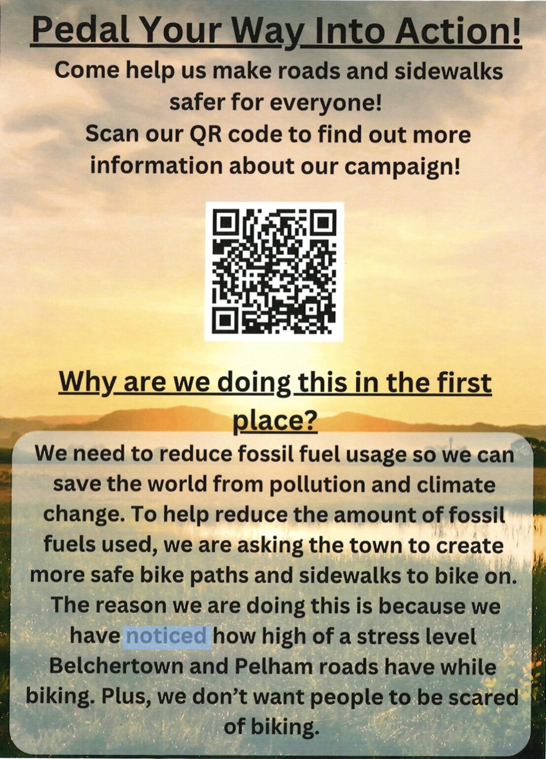 Fort River Elementary Students Petition for Safe, Separated Bike Lanes ...