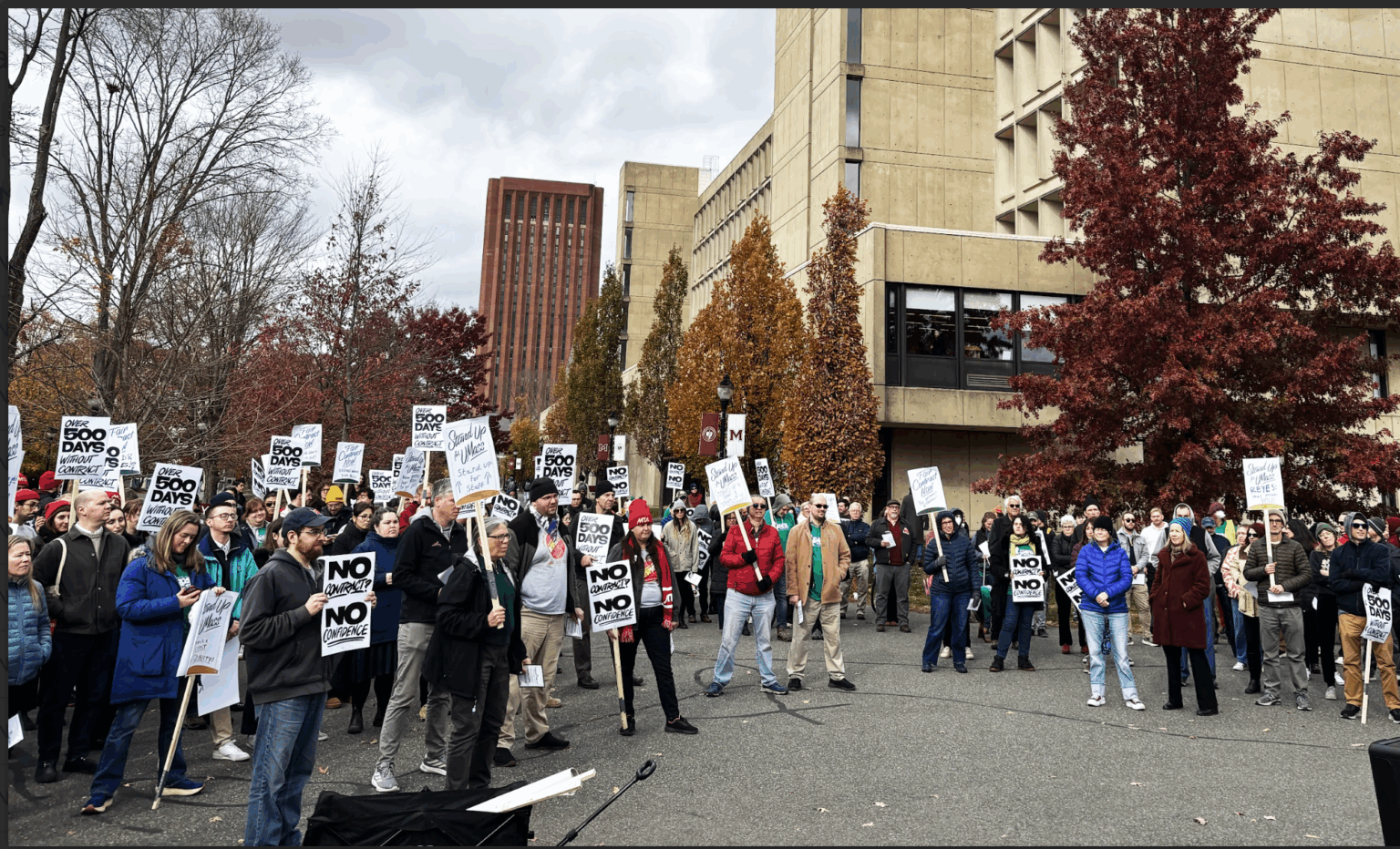 UMass Professional Staff Union Protests Low Wages and Stalled Contract ...