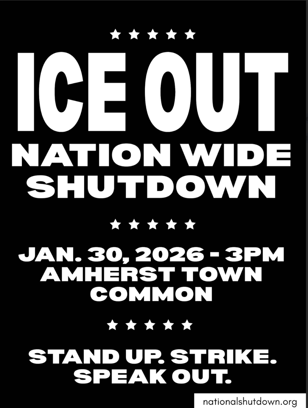 ICE Out Protest on Town Common Friday - Amherst Indy